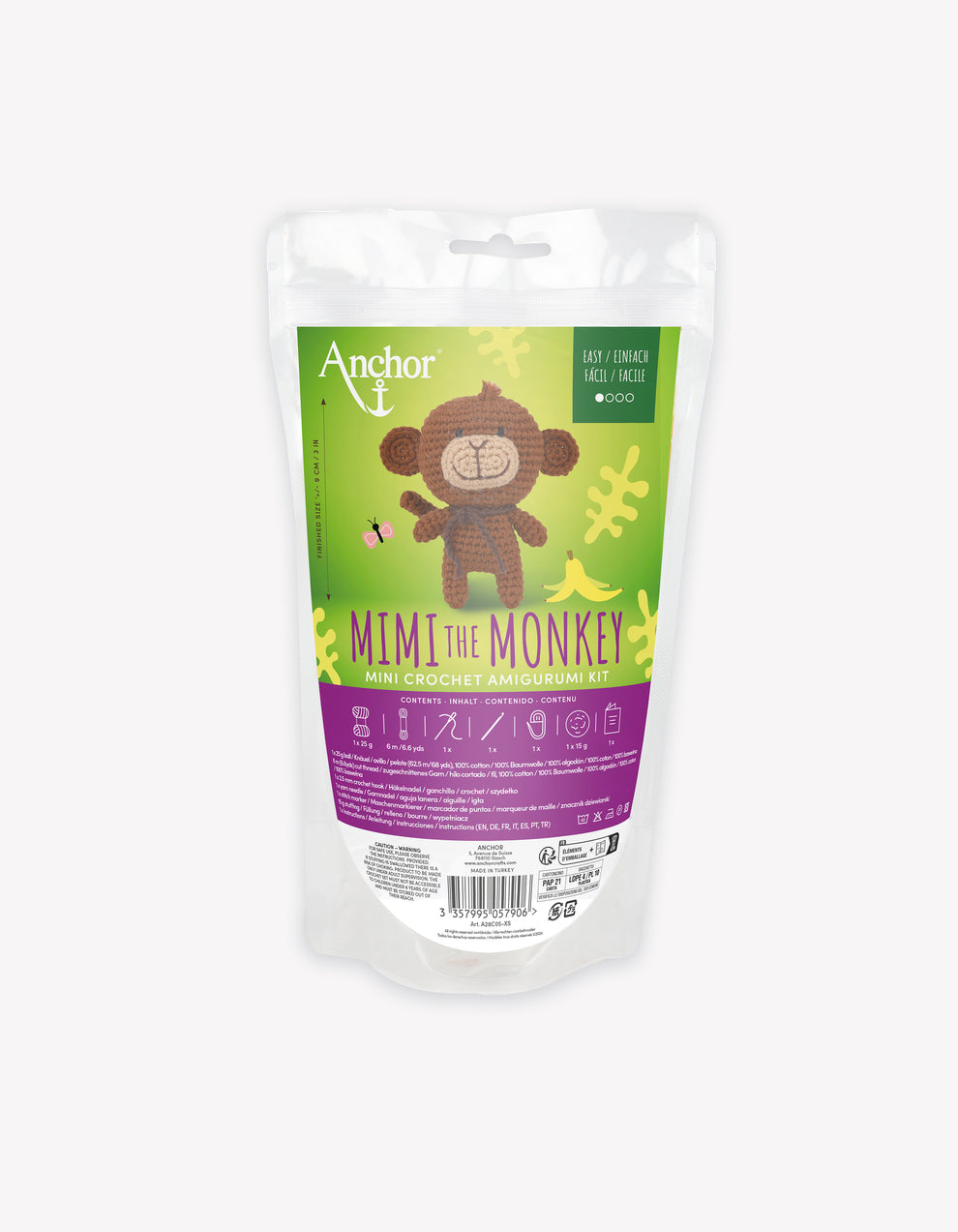 Mimi the Monkey Amigurumi Crochet Kit – Anchorcrafts.com